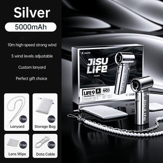 【Limited Edition】JISULIFE Handheld Fan Life9 Chrome 5000mAh Battery 5 ...